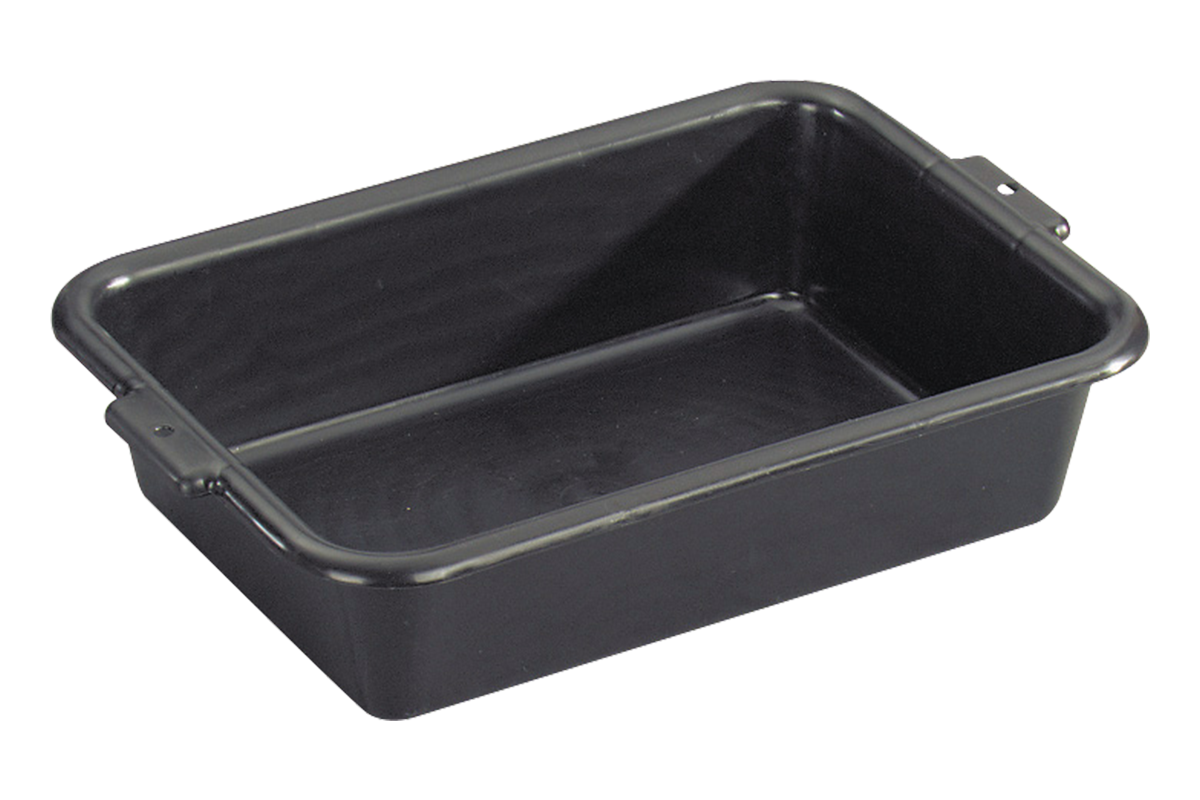 Black plastic trough